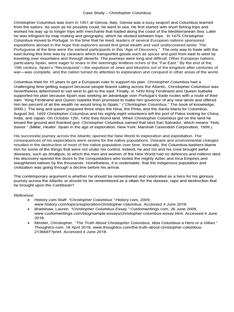 5 Cs of historical thinking Columbus Activity | PDF | Christopher ...