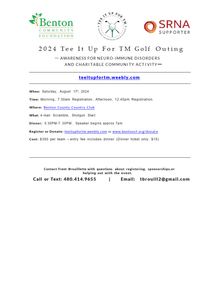 2024 tee it up for tm - sponsor flyer | PDF | Summer Sports | Ball Games