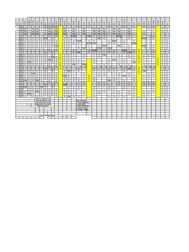 Ow Roster - May 2024-2 | PDF
