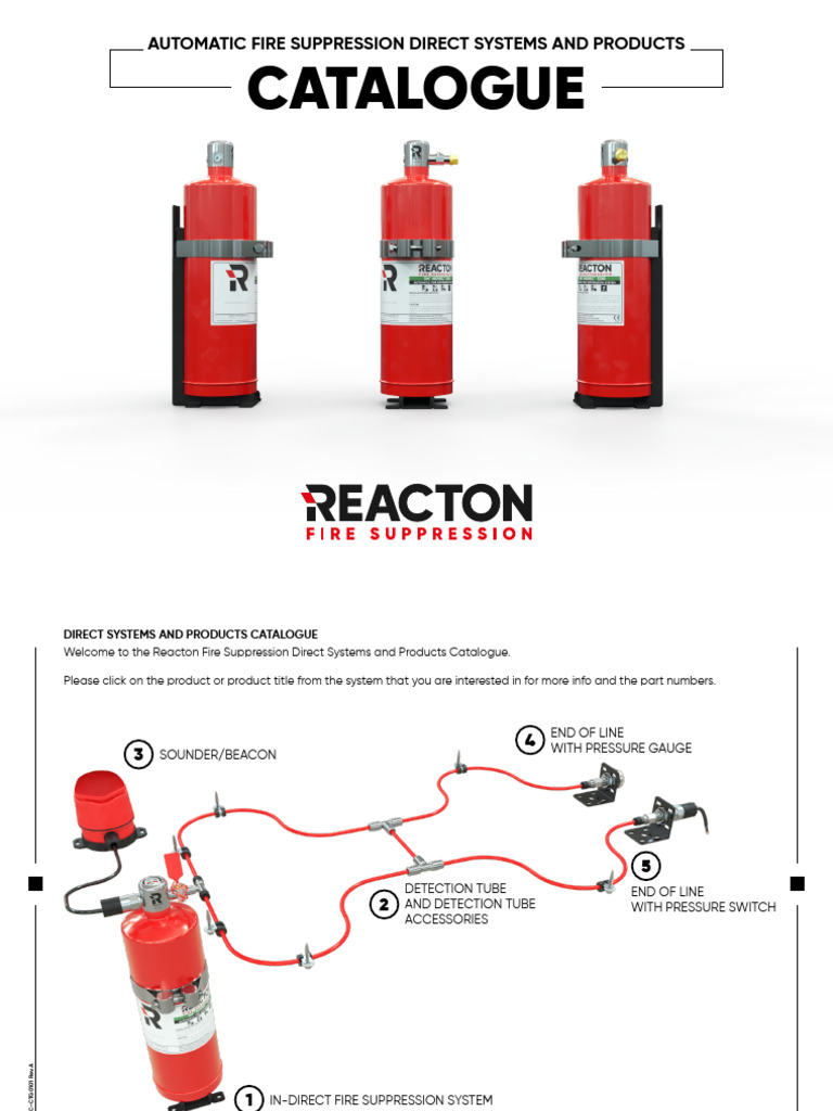 Reacton Fire Suppression Catalogue | PDF | Manufactured Goods | Equipment