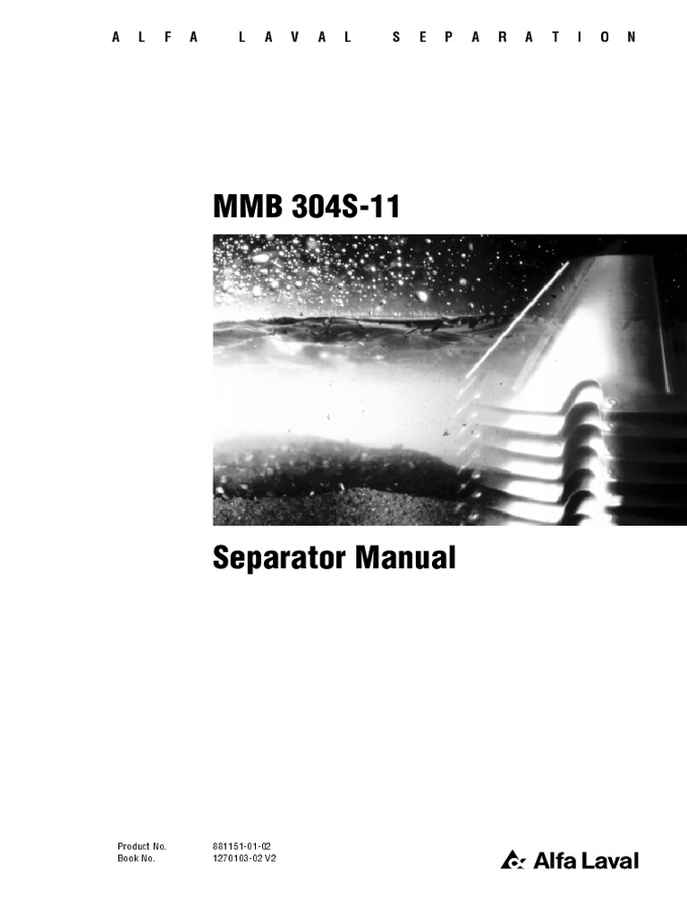 Alfa Laval MMB 304S-11 Separator Manual | PDF