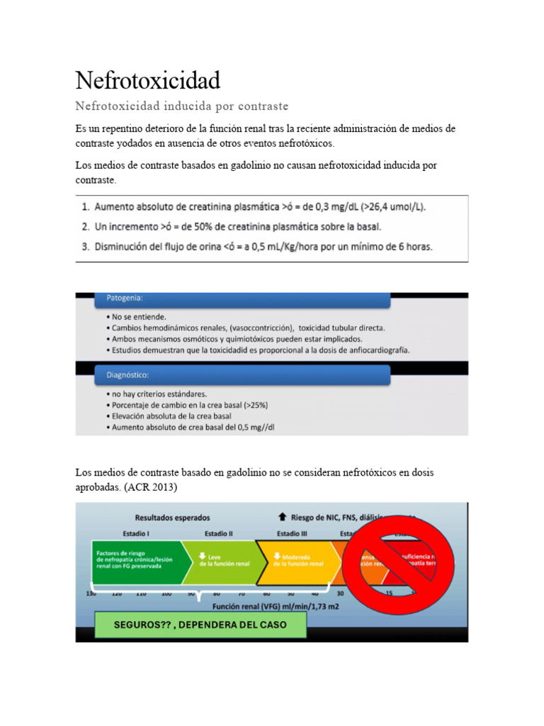 Nefrotoxicidad por Medios de Contraste | PDF | Especialidades Medicas ...
