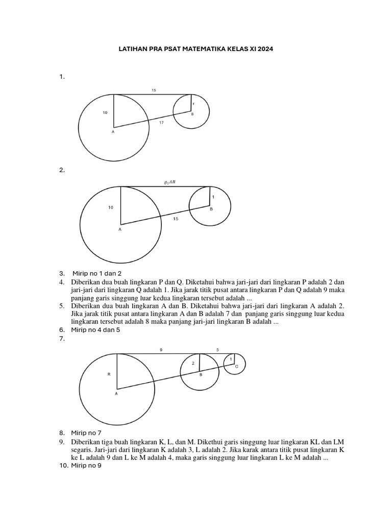 Latihan Pra PTS MATWA 2024 | PDF | Metode & Bahan Ajar | Seni