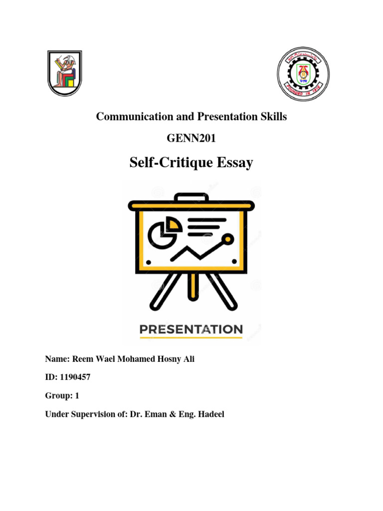 Self Critique Essay | PDF | Human Communication