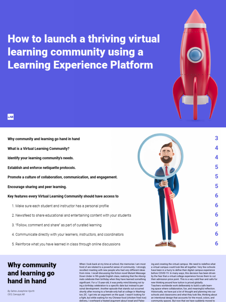 How to Launch a Thriving Virtual Learning Community Using a Learning ...