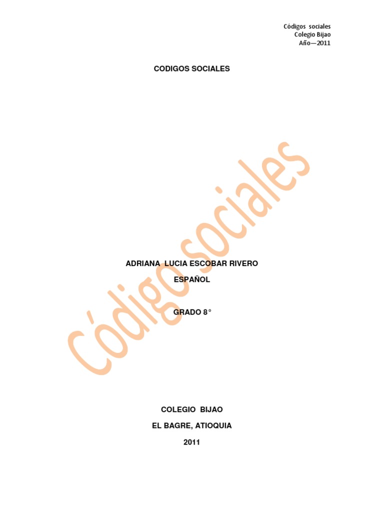 Codigos Sociales | PDF | Comunicación | Sociedad