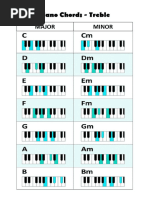 Treble Clef Chord Chart | PDF | Notation | Pitch (Music)