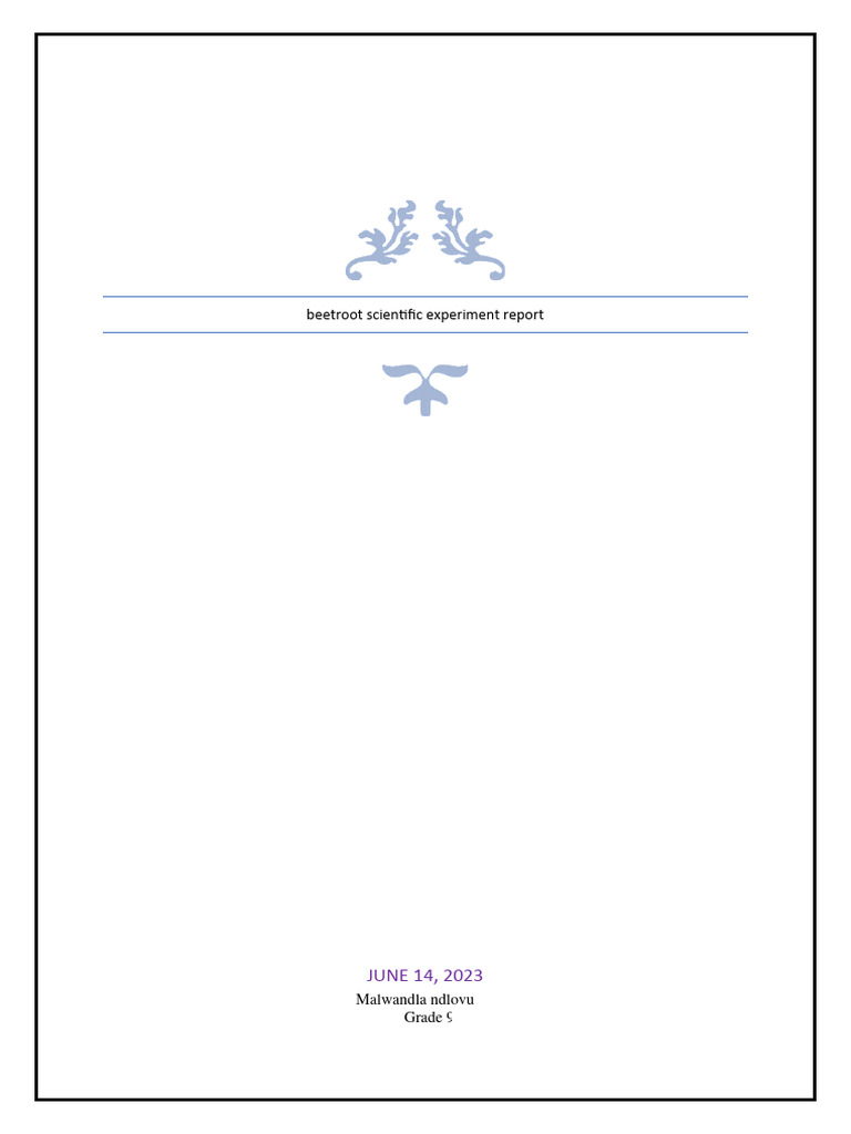 Beetroot pH Indicator Experiment | PDF | Ph | Chemistry