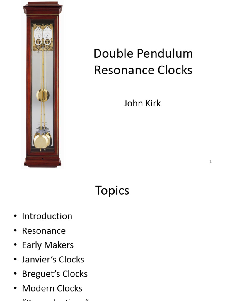 Doublependulumclocks | PDF | Clock | Pendulum