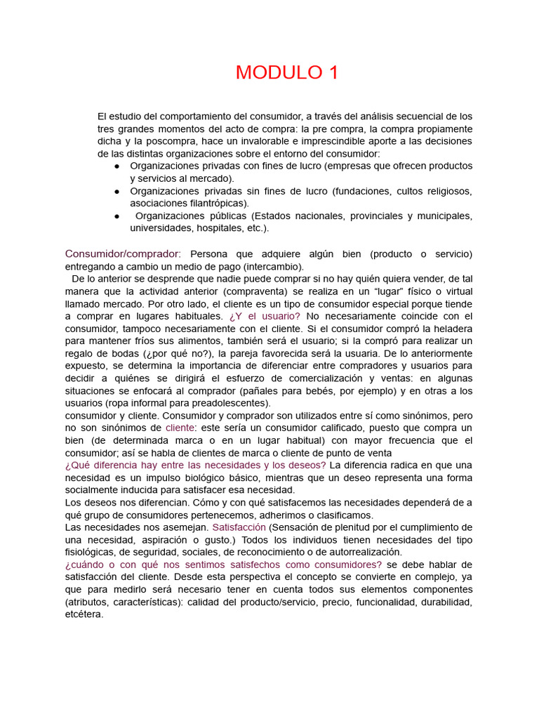 Resumen Modulo 1 y 2 Comportamiento. | PDF | Comportamiento | Motivacional