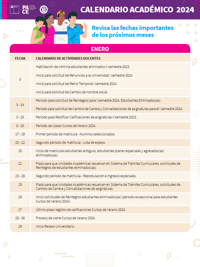 Calendario AcadÃ©mico 2024 | PDF