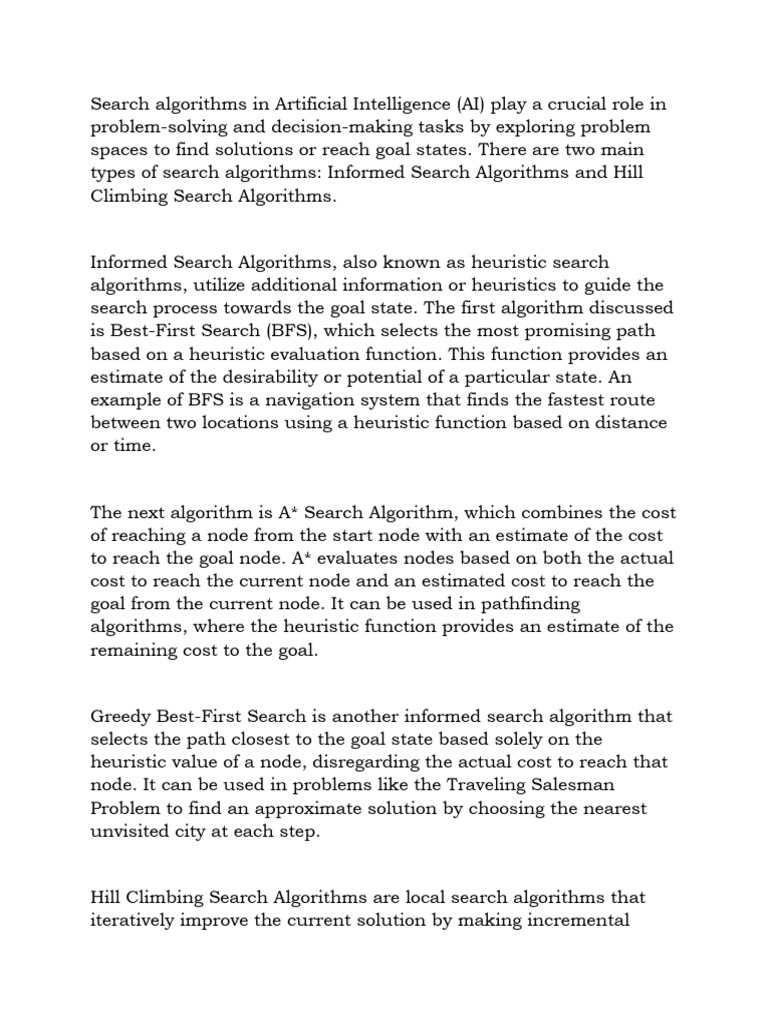 AI Search Algorithms Explained | PDF | Mathematical Optimization | Computer Programming