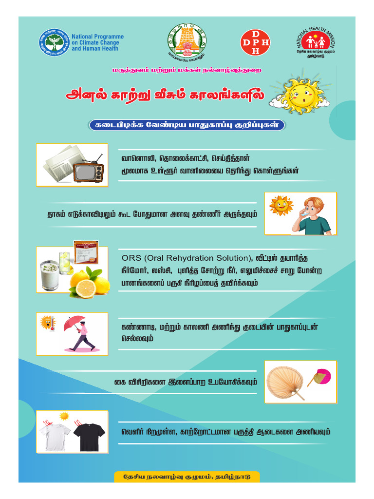 NHM Heat Related Awareness IEC Poster 3 | PDF