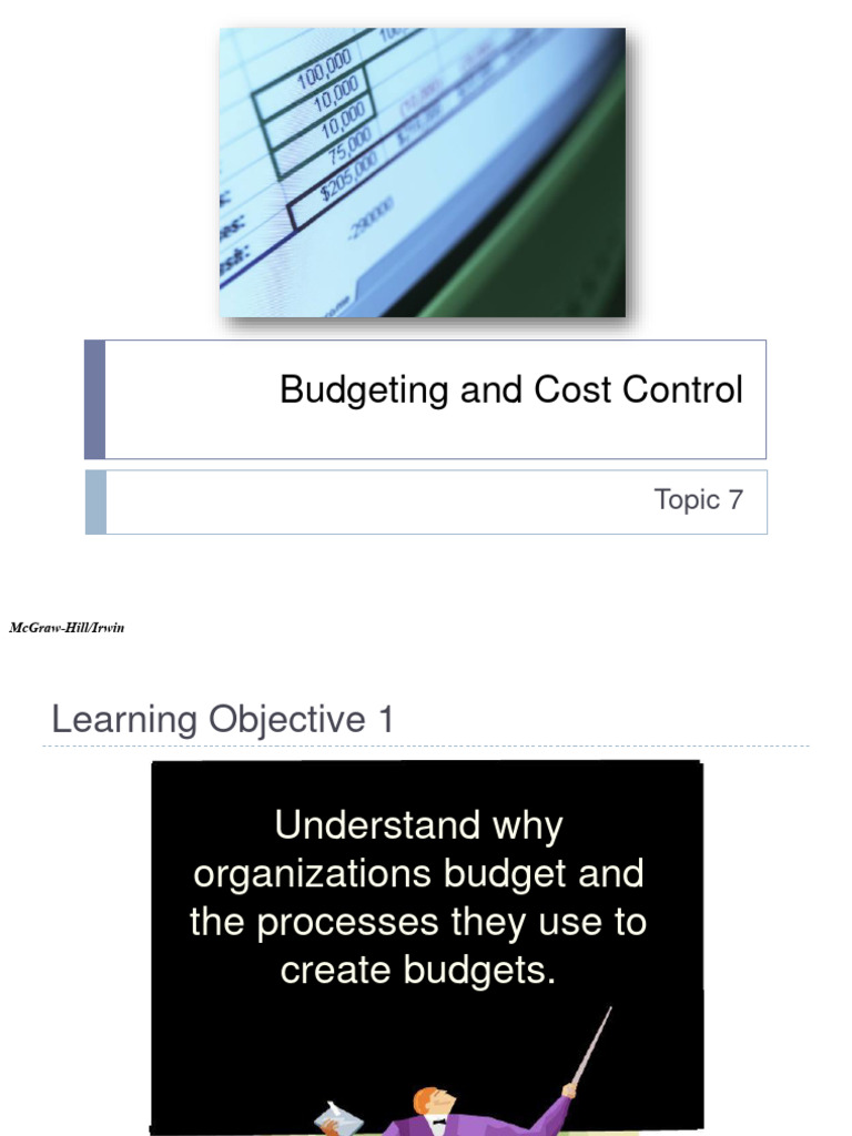 Topic 7 | PDF | Budget | Cost Accounting