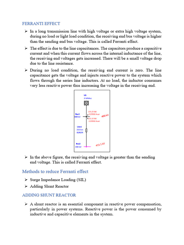 Ferranti Effect in Transmission Line | PDF | Ac Power | Electric Power Transmission
