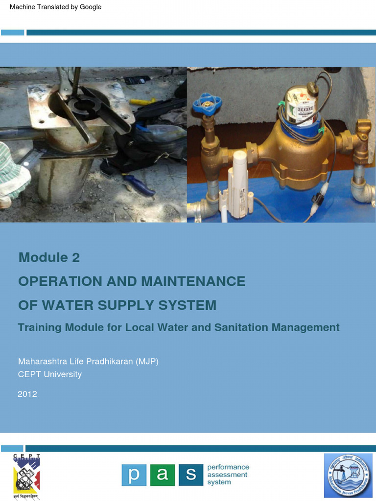 Module - 2 Operation - Maintenance of Water Supply System | PDF | Pump ...