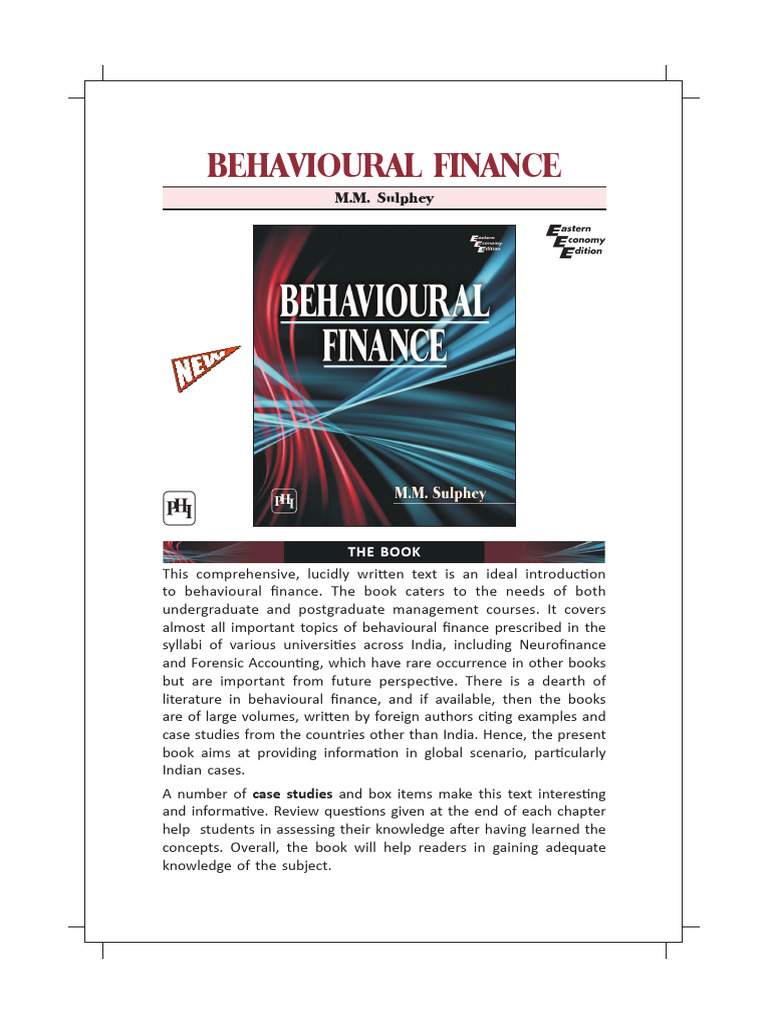 Behavioural Finance | PDF | Behavioral Economics