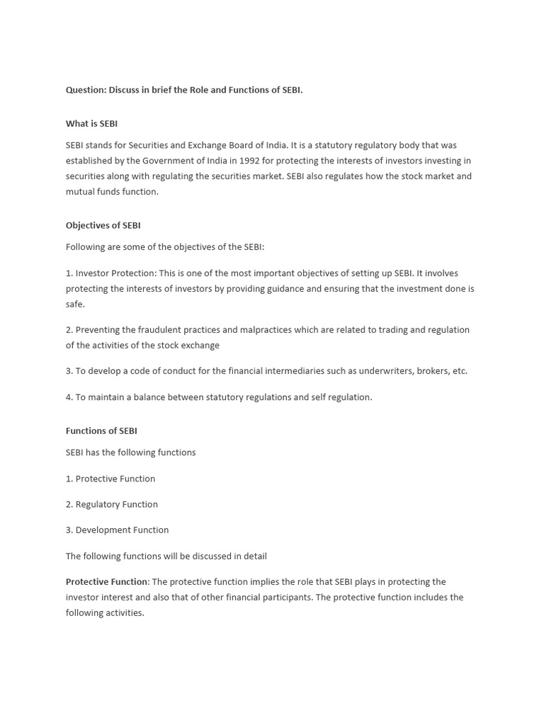 Sebi | PDF | Securities (Finance) | Stocks