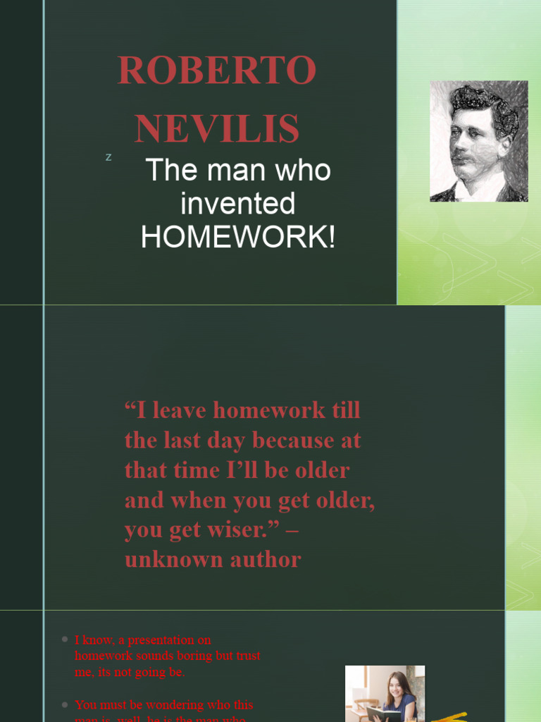The Man Who Invented HOMEWORK! | PDF | Self-Improvement