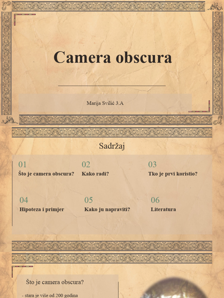 Camera Obscura | PDF