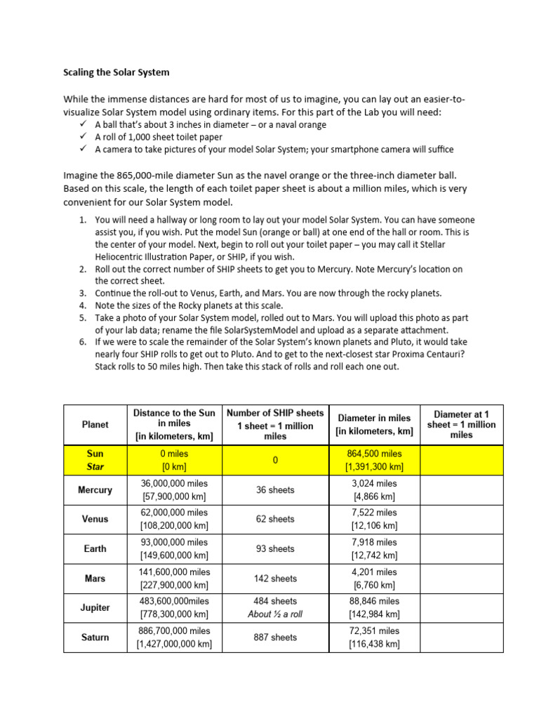 Model Your Solar System with SHIP | PDF | Planets | Solar System