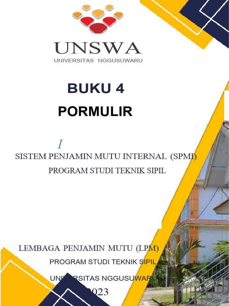 Buku 4. Formulir Spmi (Prodi Teknik Sipil) | PDF