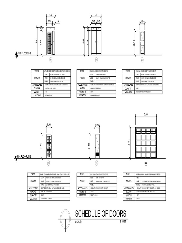 Schedule of Doors | PDF | Door | Components