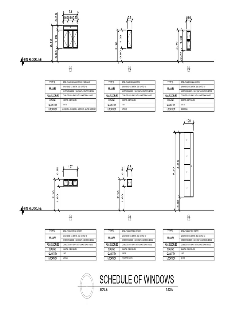 Schedule of Windows | PDF | Window | Optical Materials