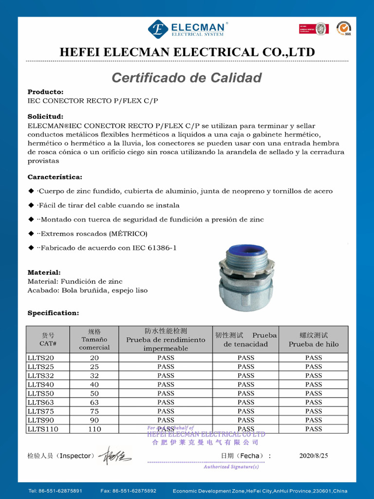 Conector Recto | PDF