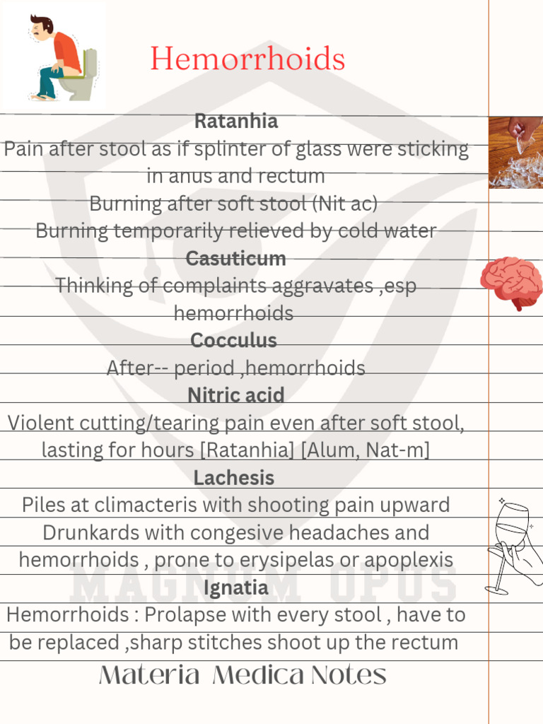 MM Notes Hemorrhoids | PDF