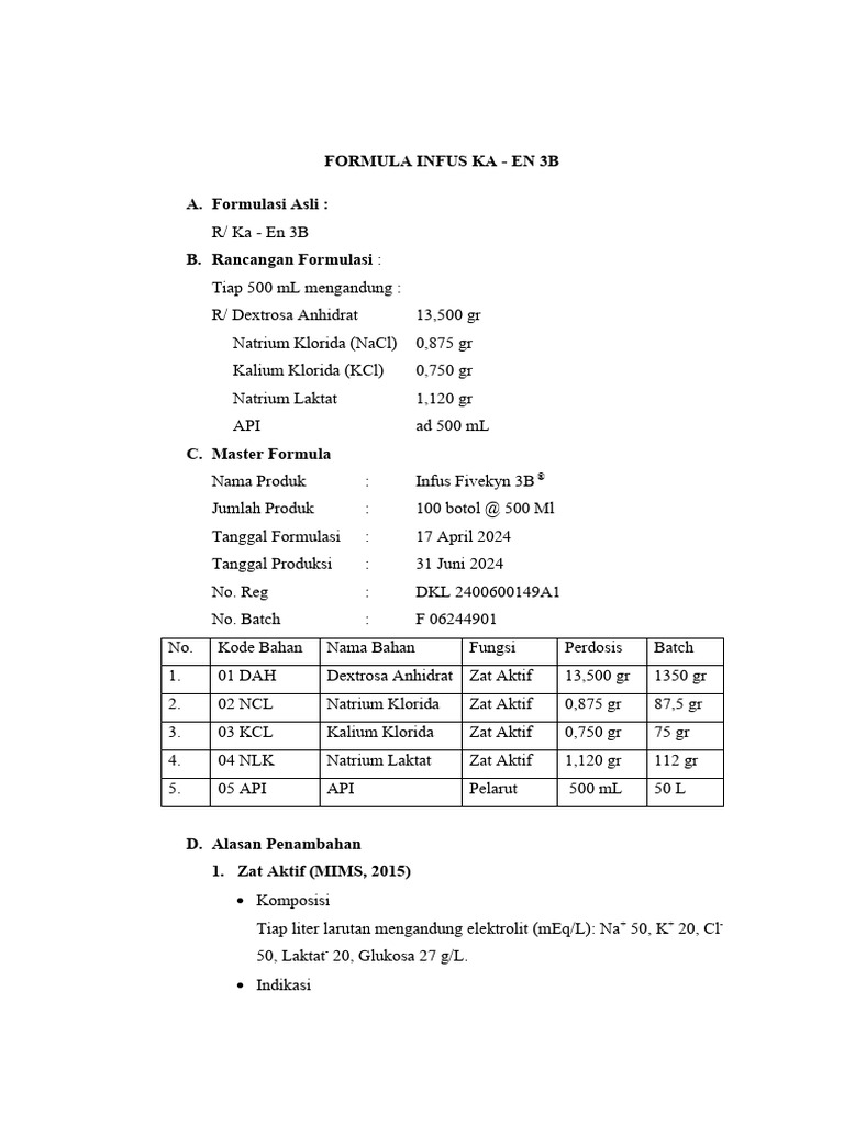 Formula Infus Ka | PDF