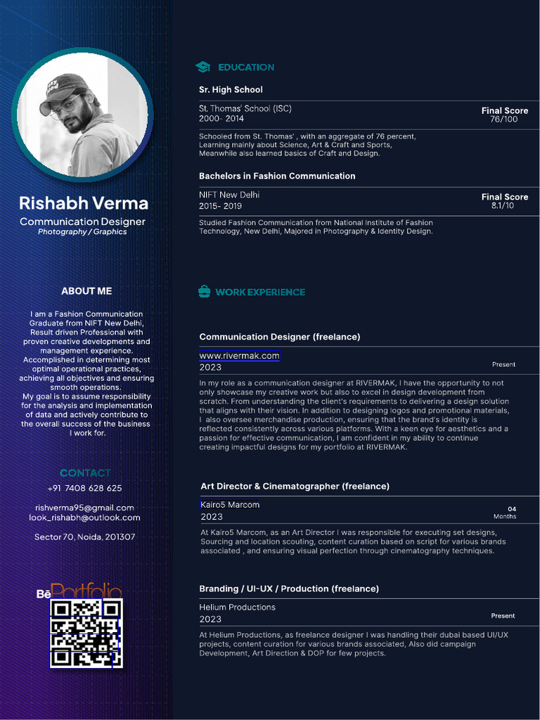 Rishabh CV 2024 Compressed | PDF | Brand | Cinematography