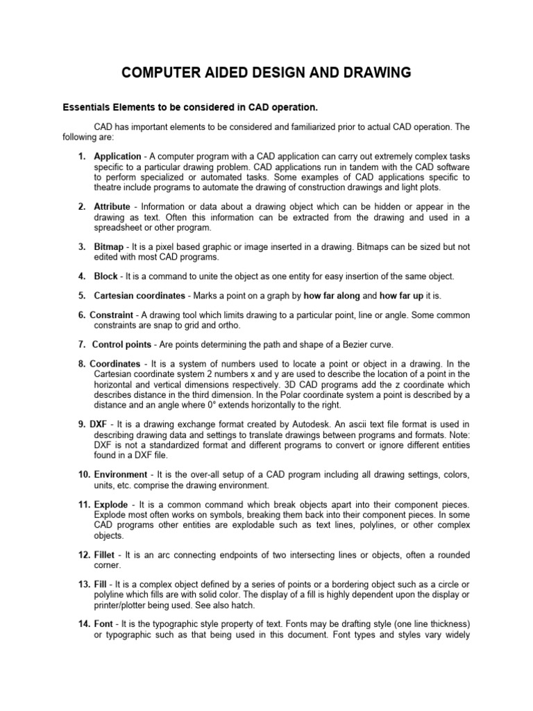 Cad 1 Command Operations Pdf Line Geometry Ellipse