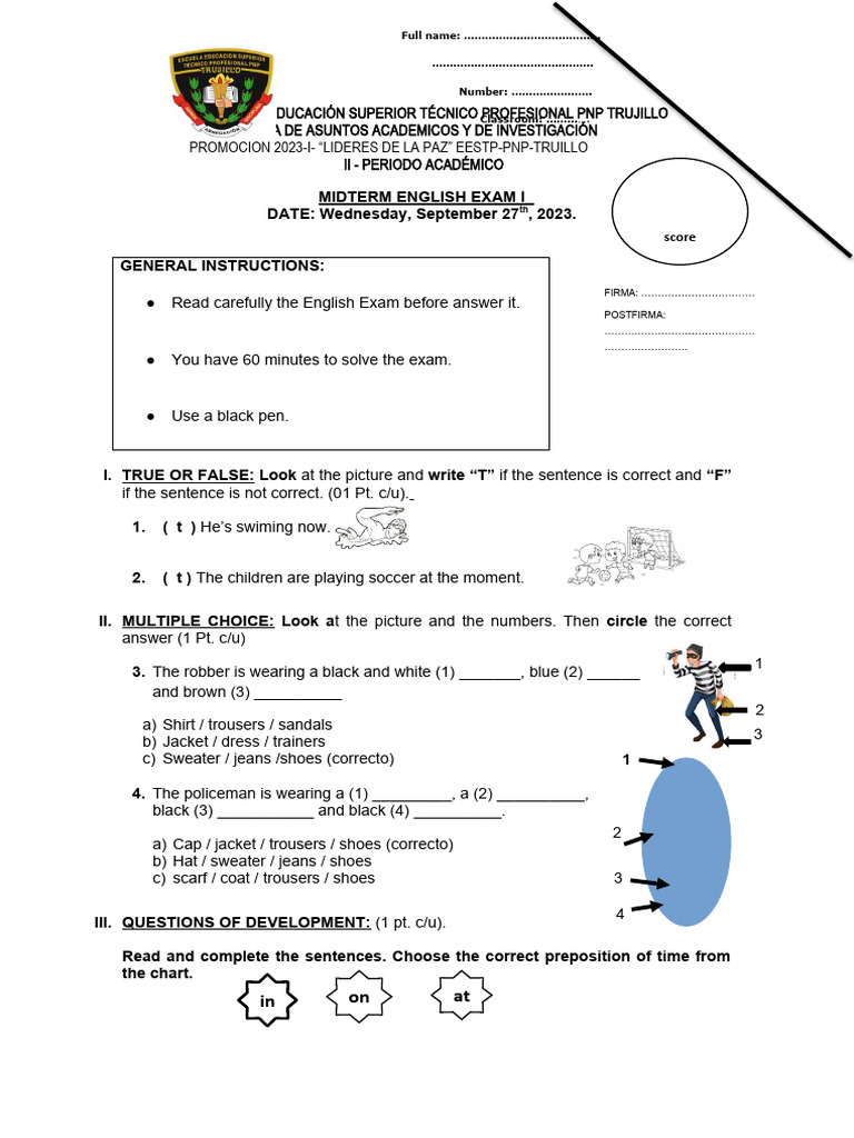 ESCUELA DE EDUCACIÓN SUPERIOR TÉCNICO PROFESIONAL PNP TRUJILLO | PDF ...