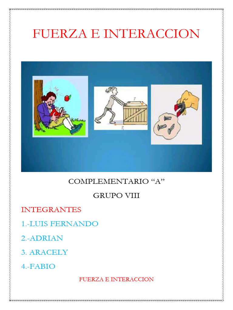 Fuerza e Interaccion | PDF | Interacción fundamental | Fuerza