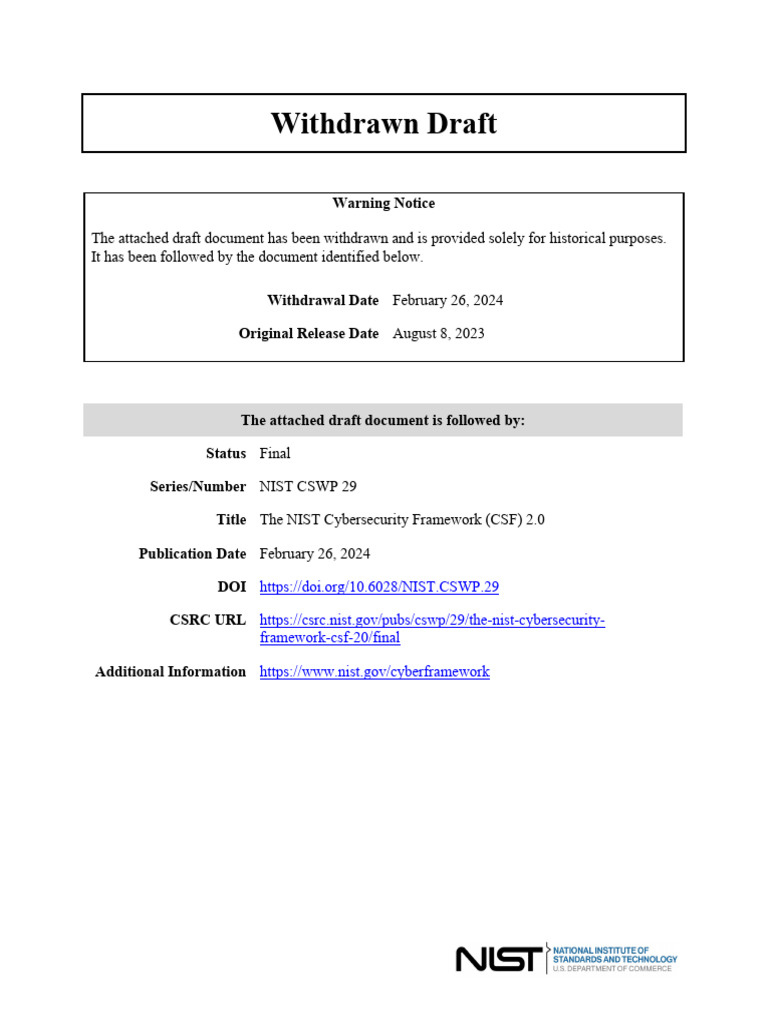 NIST.CSWP.29.ipd | Download Free PDF | Computer Security | Security