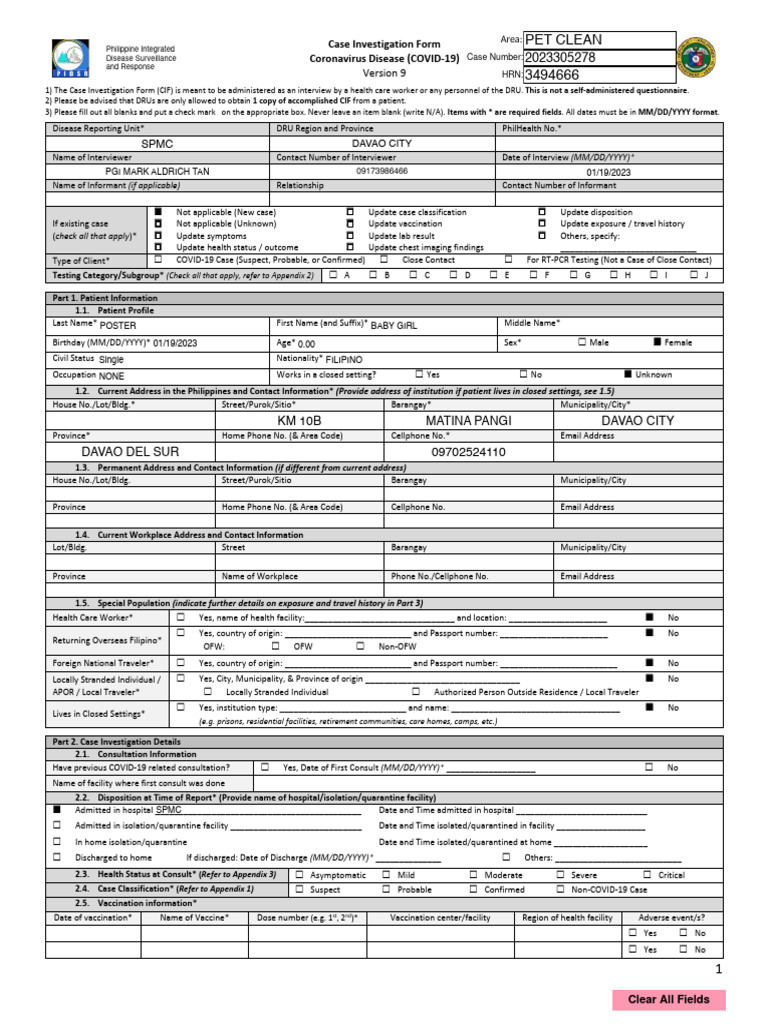 Cif Template (5) | PDF | Pneumonia | Respiratory Diseases