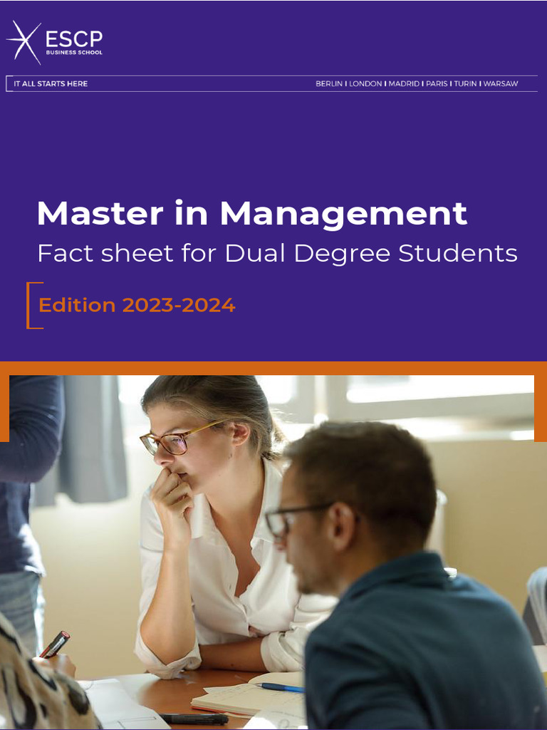 Dual Degree MiM Program Guide | PDF | Academic Term | Travel Visa