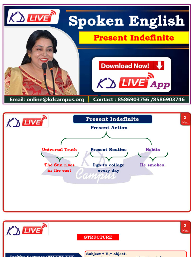 Present Indefinite Tense Guide | PDF | Verb | Subject (Grammar)