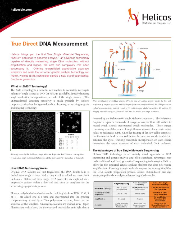 Helicos TSMS Technology Primer | PDF | Dna Sequencing | Genomics