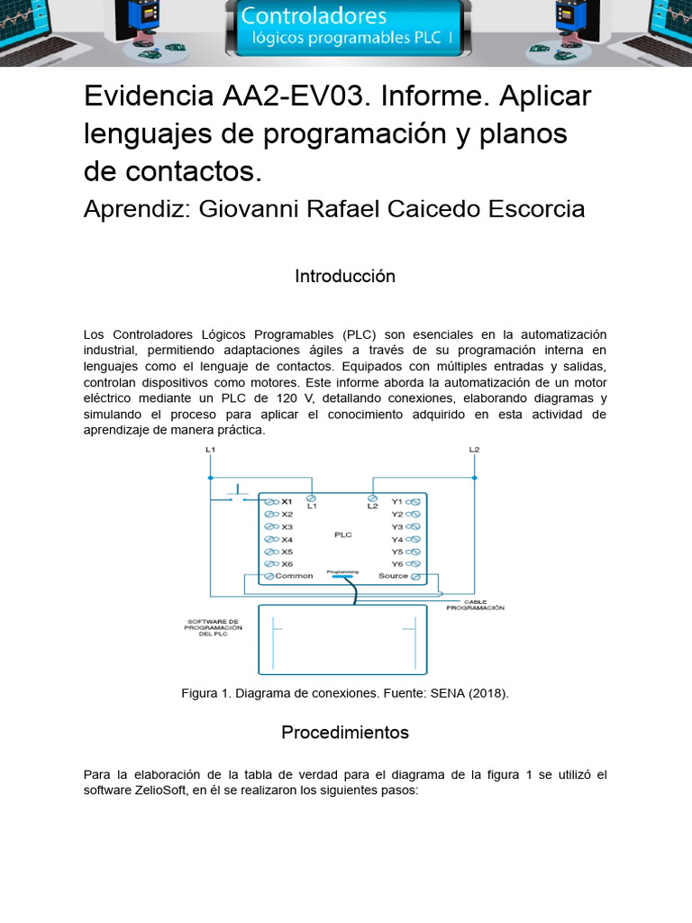 Evidencia AA2-EV03. Informe Aplicar Lenguajes de Programación y Planos ...