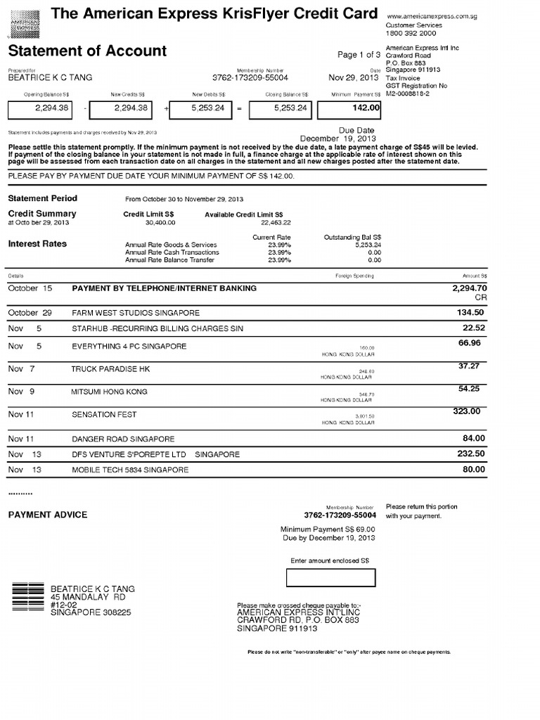 Amex - Statement - December | PDF