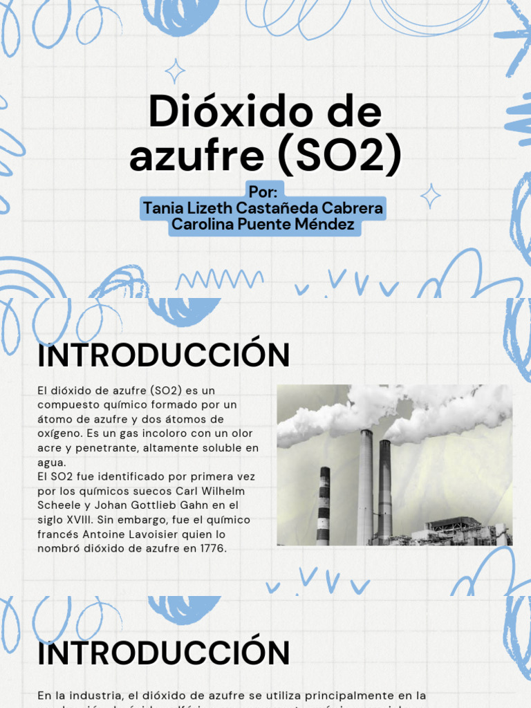 Presentación So2 | PDF | Dióxido de azufre | Contaminación