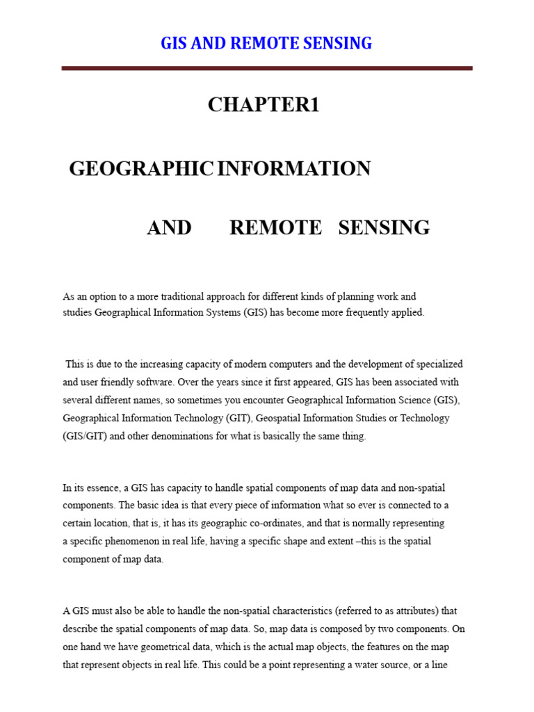 GIS and Remote Sensing All in One | PDF | Geographic Information System ...