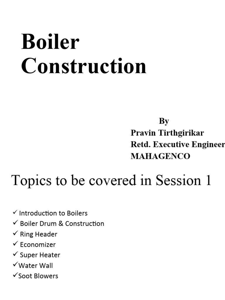 Boiler Construction Overview and Details | PDF | Boiler | Energy Conversion