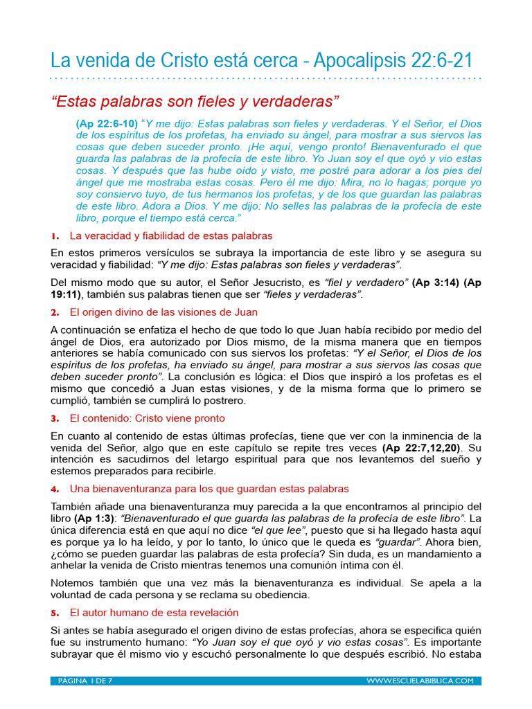 Venida de Cristo: Profecías y Advertencias | PDF | Cristo (título) | Jesús