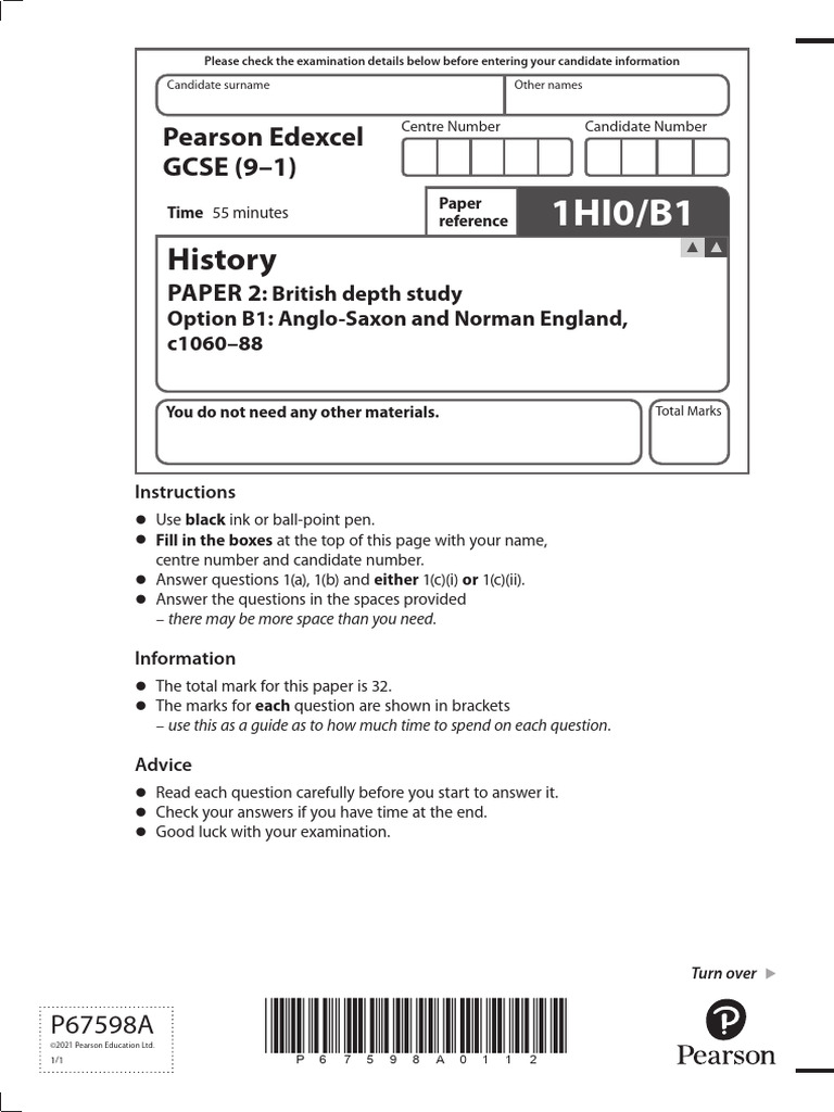 Anglo-Saxon and Norman England Exam Paper | PDF | Medieval England