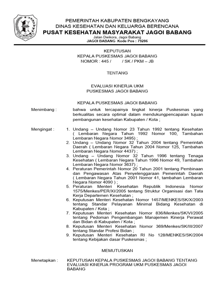 Contoh Kop SK | PDF | Bisnis | Pengembangan Diri