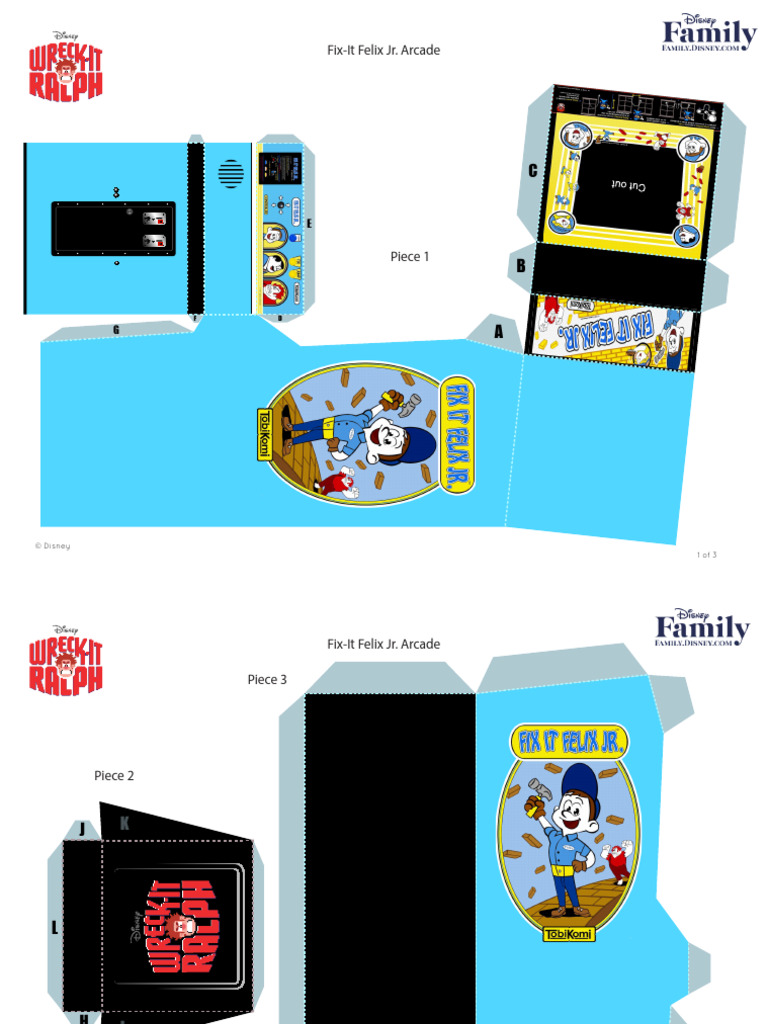 Fix It Felix 3D Arcade Papercraft 0812 SF 0 FDCOM | PDF