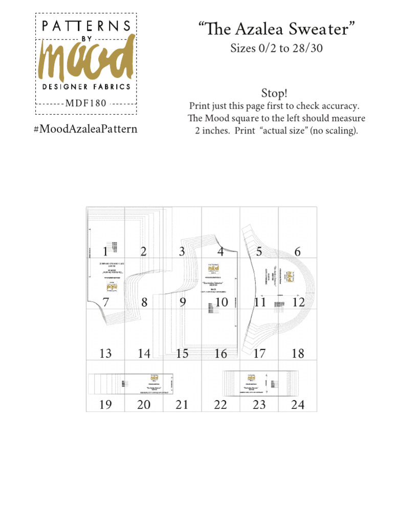MDF180 Azalea Pattern | PDF | Clothing | Fashion